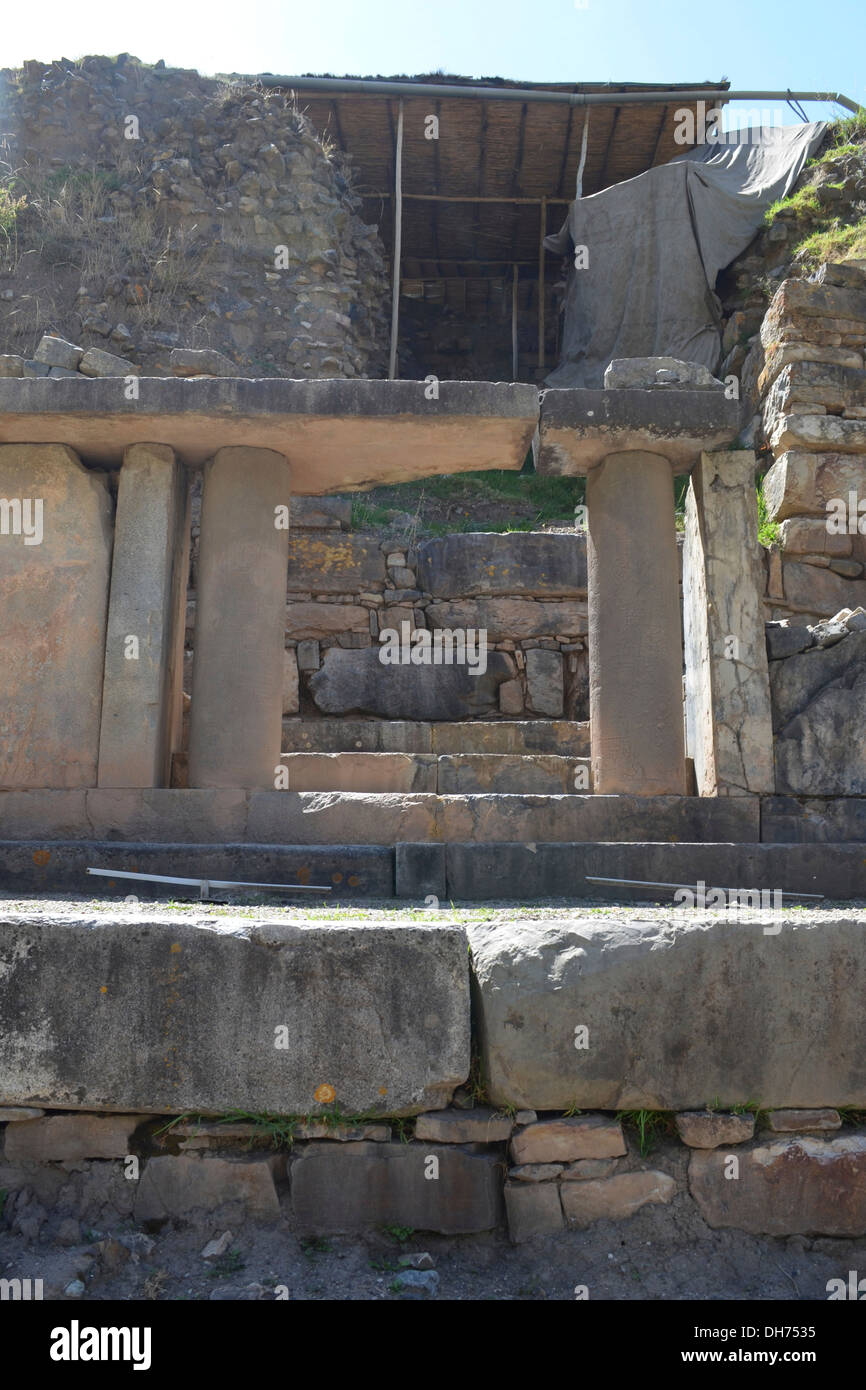 Chavin de Huantar temple complex, Ancash Province, Peru Stock Photo - Alamy