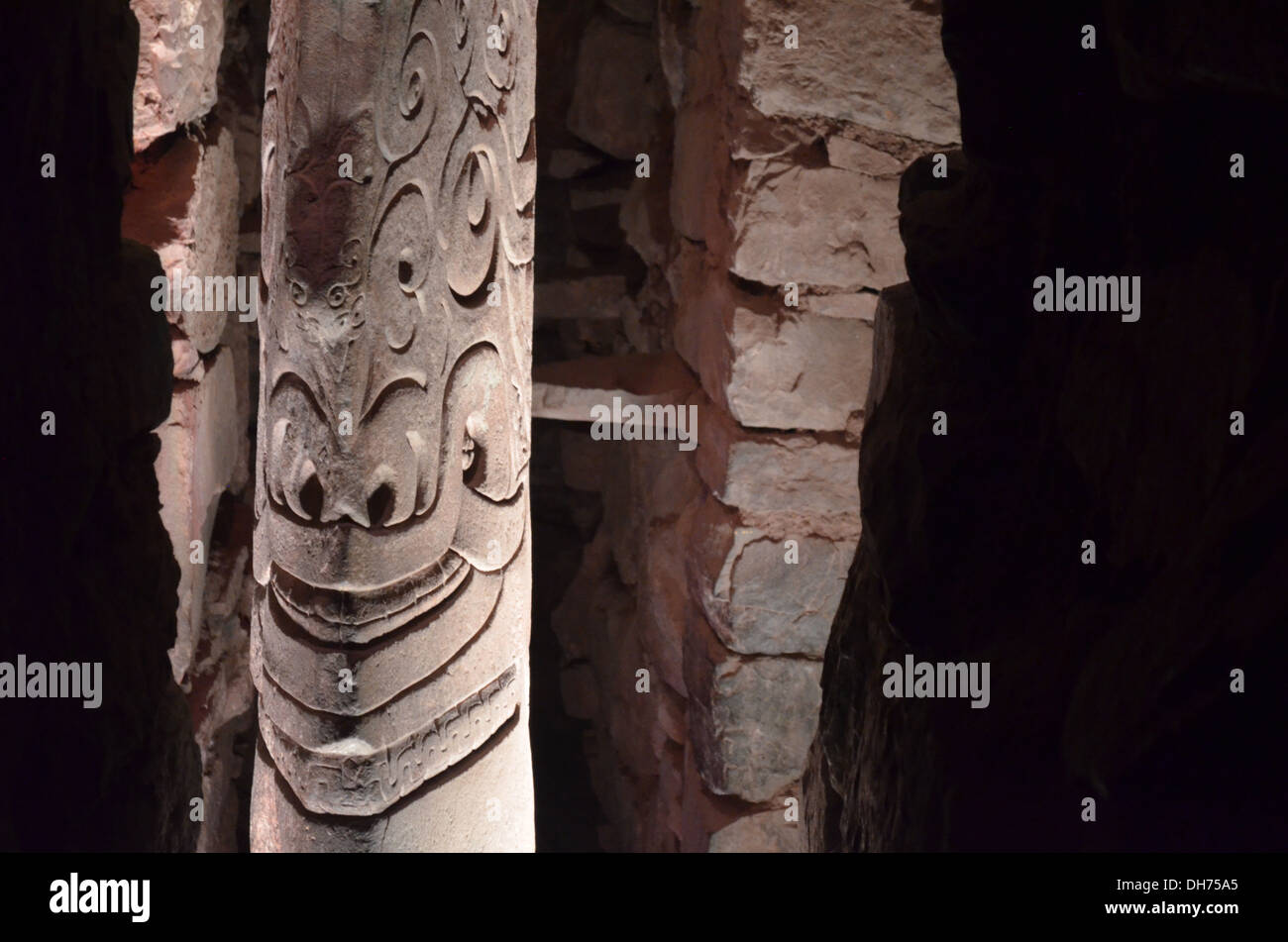 The Lanzon at Chavin de Huantar, Ancash, Peru Stock Photo - Alamy
