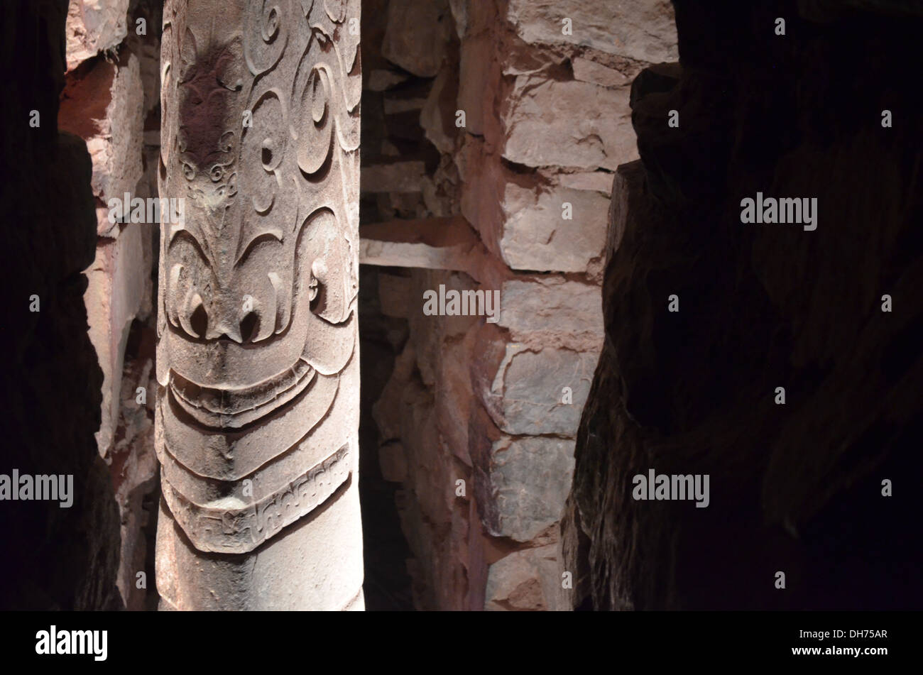 The Lanzon at Chavin de Huantar, Ancash, Peru Stock Photo - Alamy
