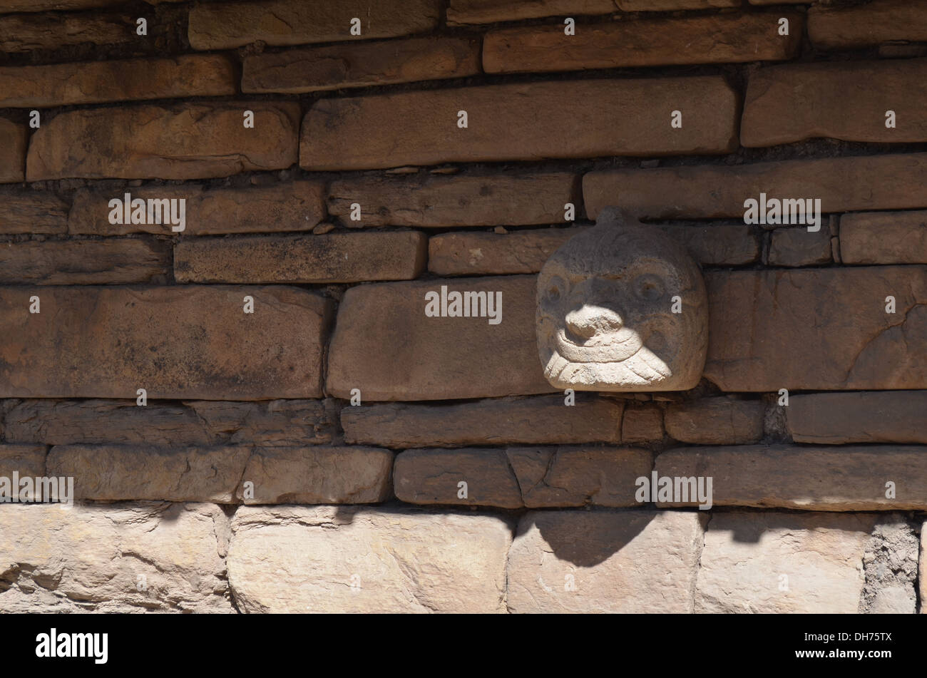 Tenon Head at Chavin de Huantar, Ancash province, Peru Stock Photo - Alamy