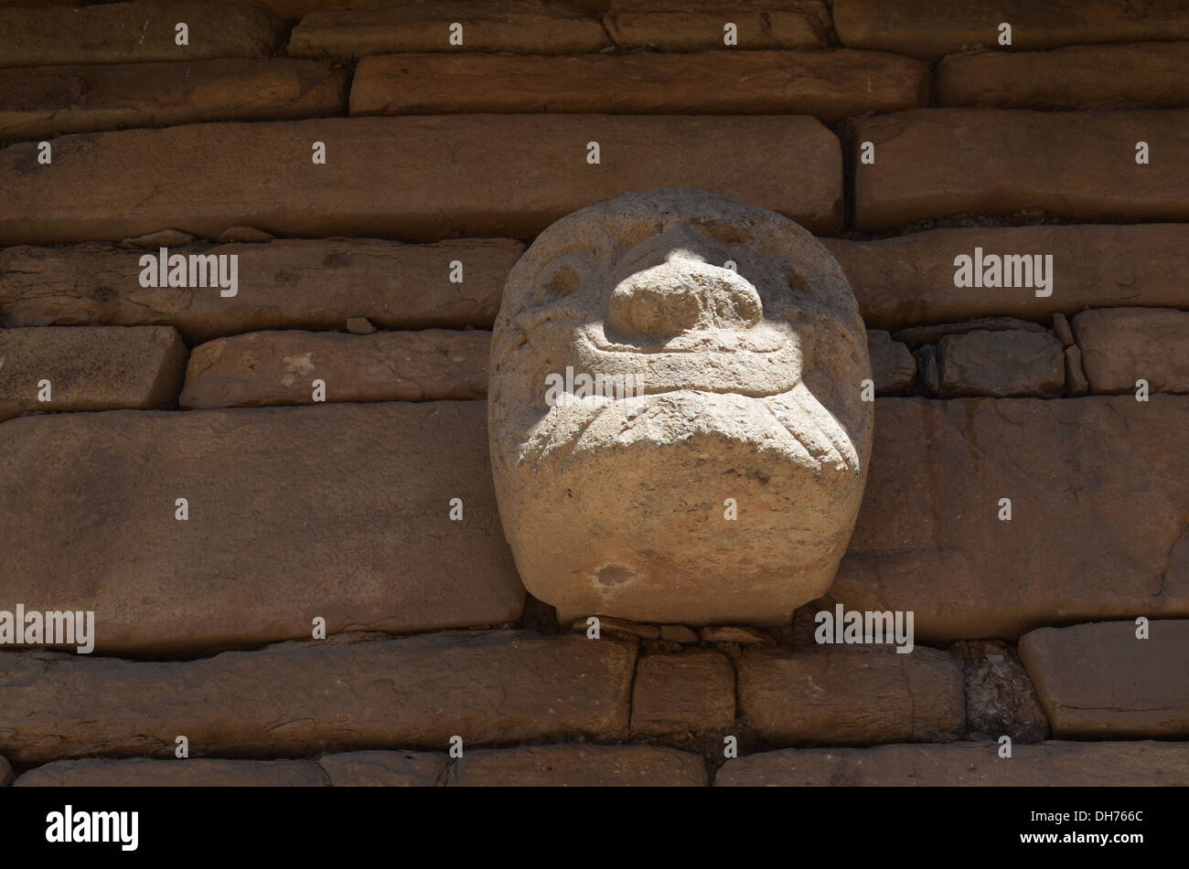 Tenon Head at Chavin de Huantar, Ancash province, Peru Stock Photo - Alamy