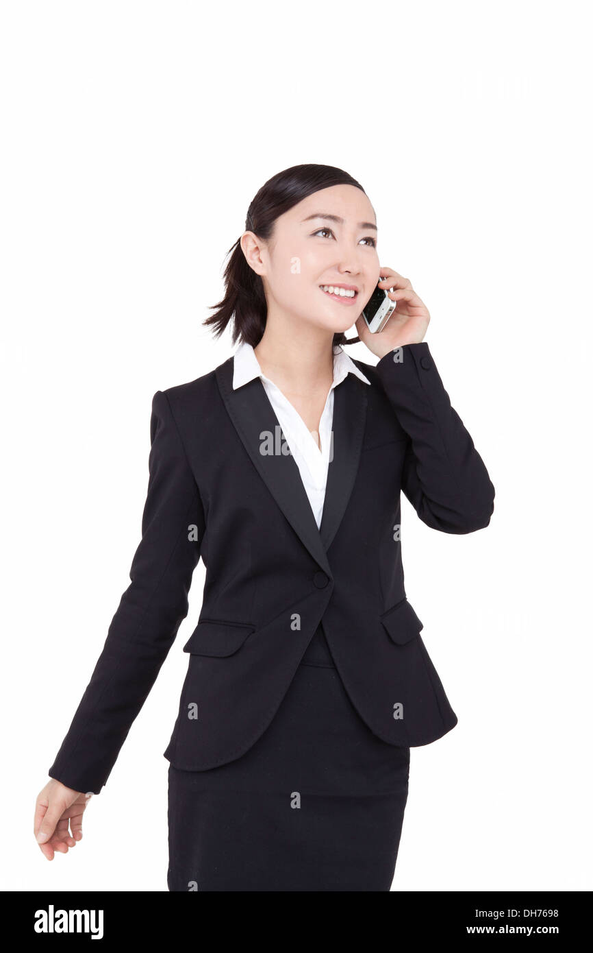 Business lady call Stock Photo - Alamy
