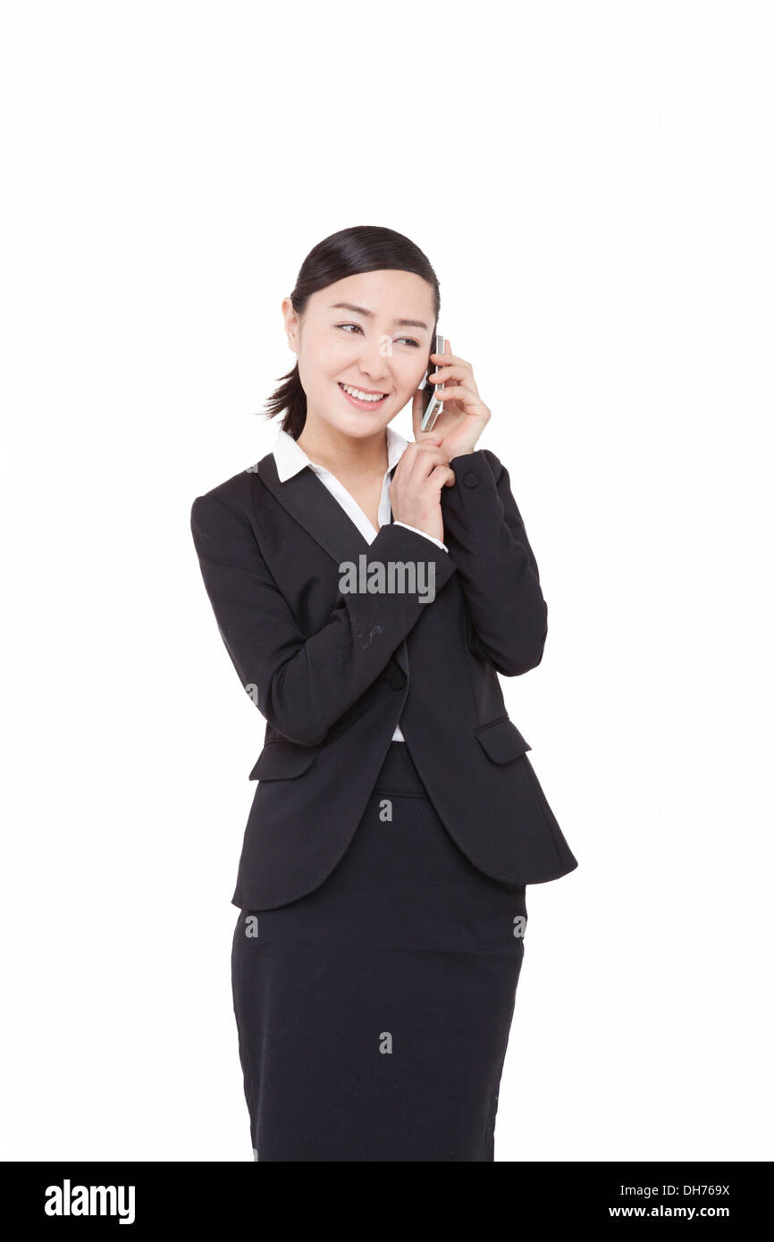 Business lady call Stock Photo - Alamy