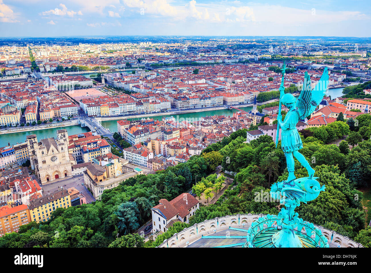 Lyon aerial hi-res stock photography and images - Alamy