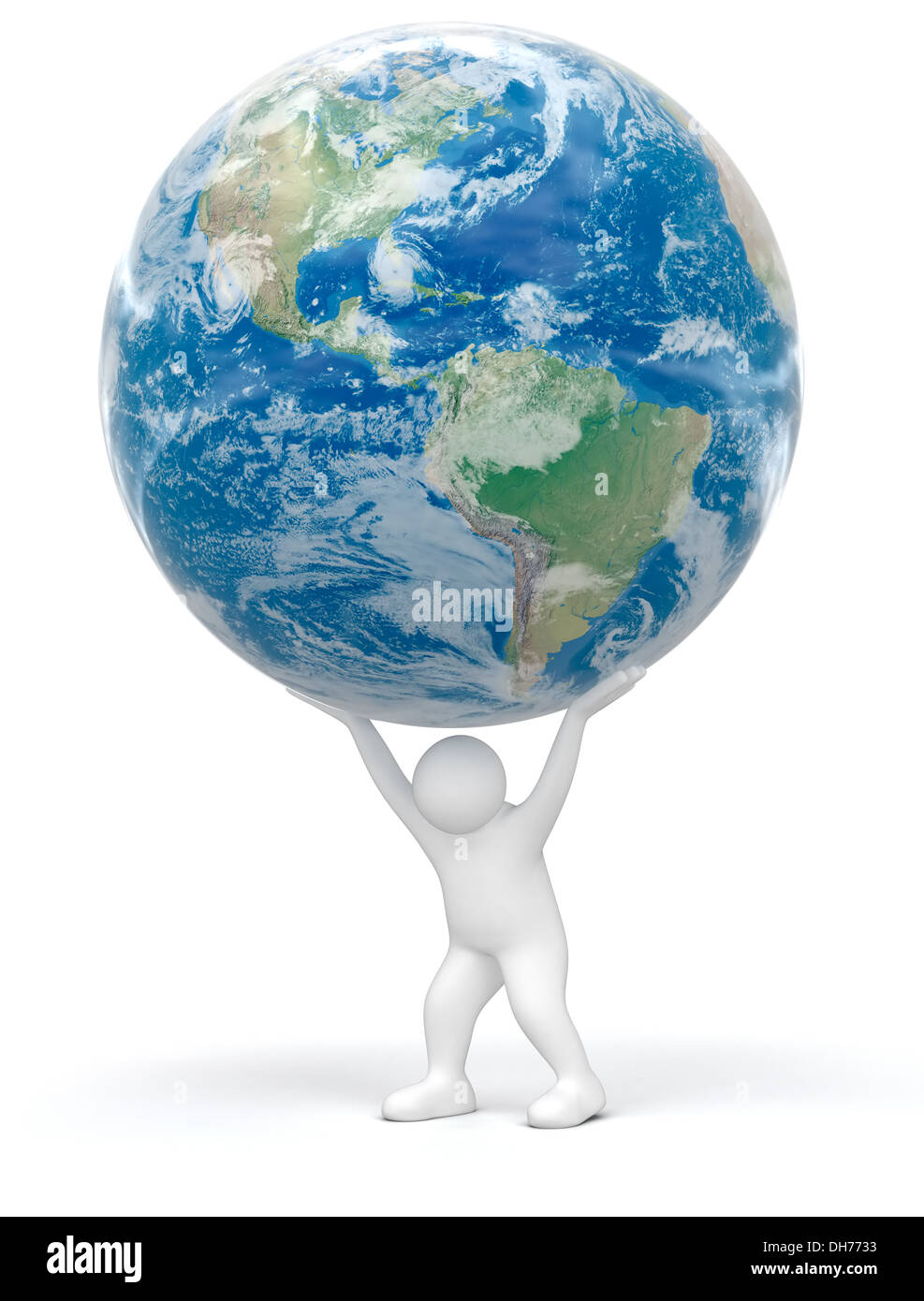 Person and Globe Stock Photo - Alamy