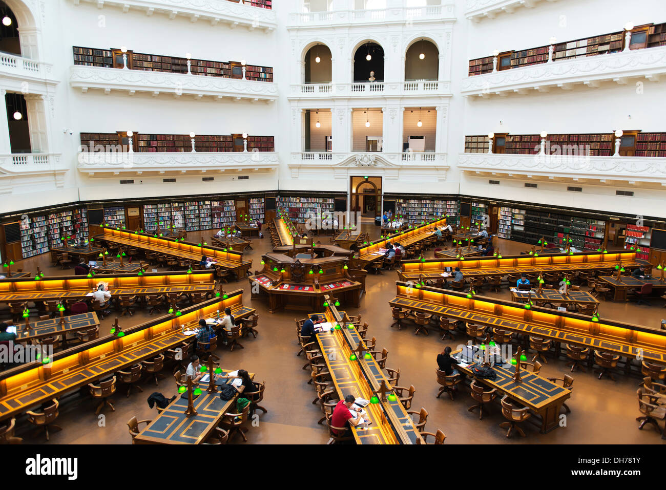 The La Trobe reading room in the State Library of Victoria Stock Photo ...