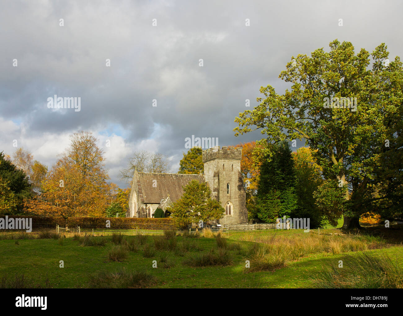 St Margaret's Church, Low Wray, next to Wray Castle, Lake District ...