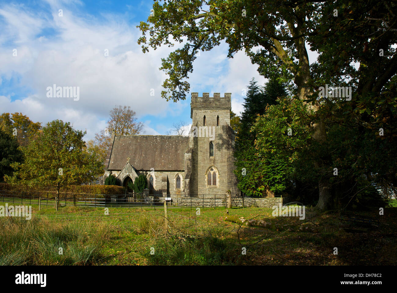 St Margaret's Church, Low Wray, next to Wray Castle, Lake District ...