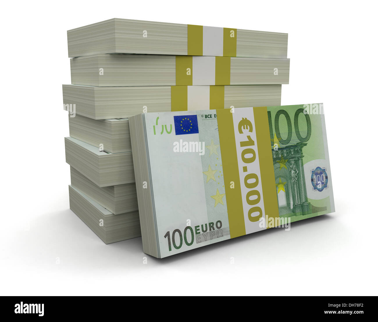 Pile of Euro (clipping path included Stock Photo - Alamy
