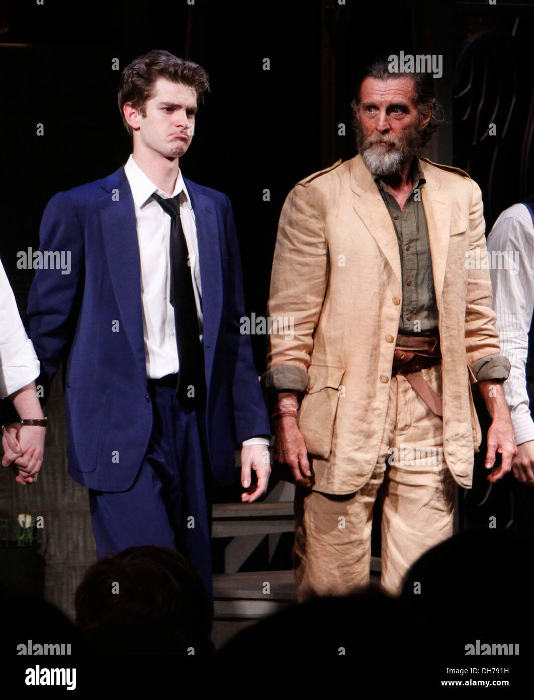 Andrew Garfield and John Glover Broadway opening night curtain call for ...