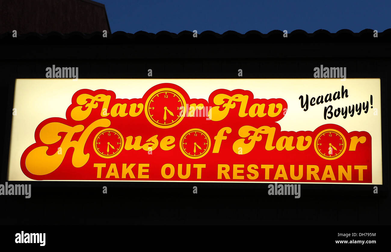 Grand opening of Flavor Flav House of Flavor Take Out Restaurant Las ...