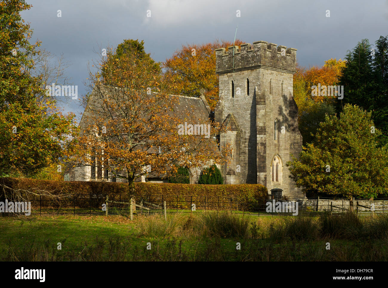 St Margaret's Church, Low Wray, next to Wray Castle, Lake District ...