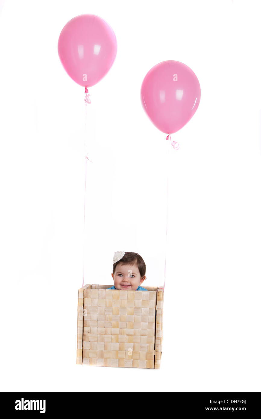 Cute baby girl flying hi-res stock photography and images - Alamy