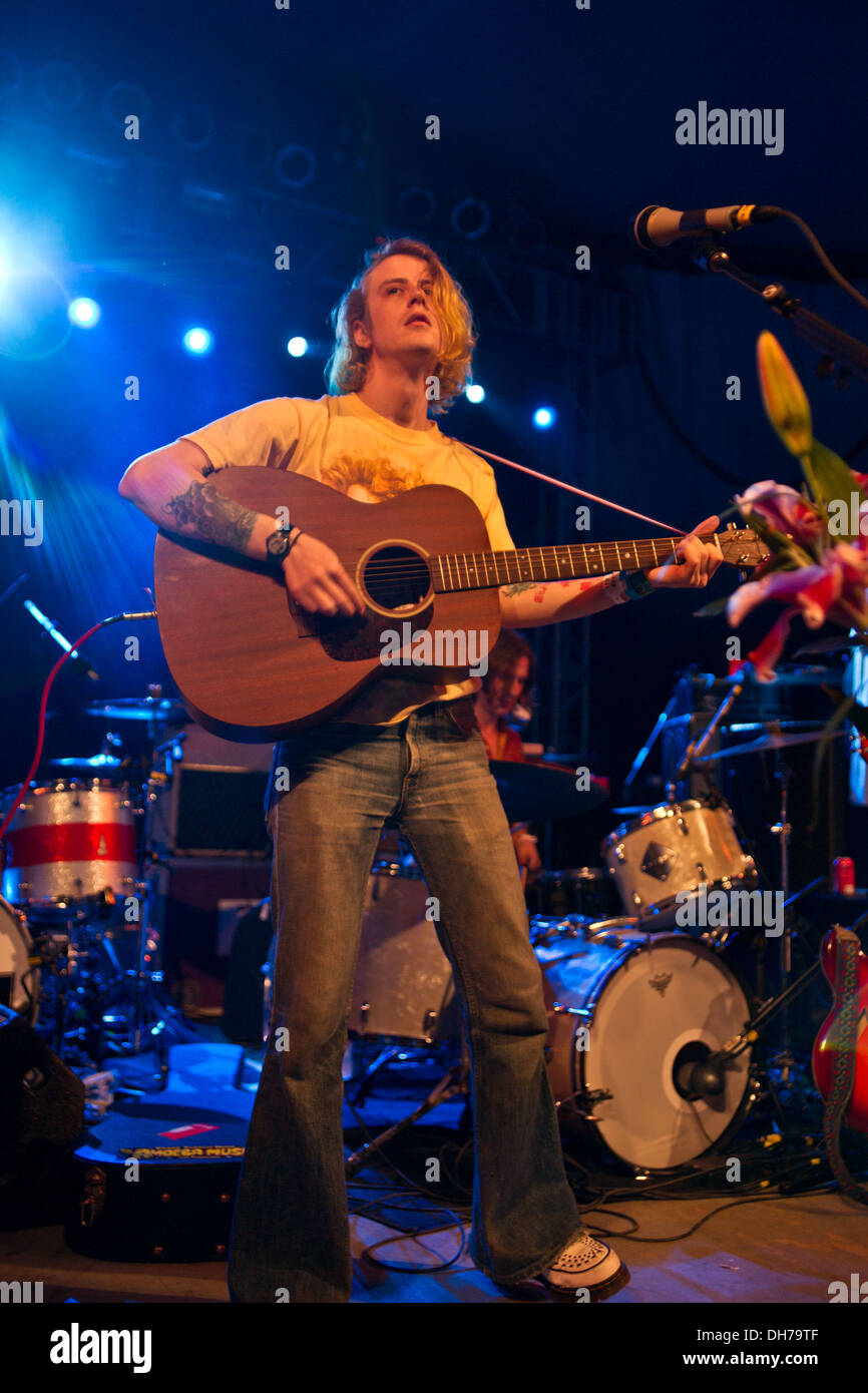 Christopher Owens of band Girls performing live at Stubbs BBQ during ...