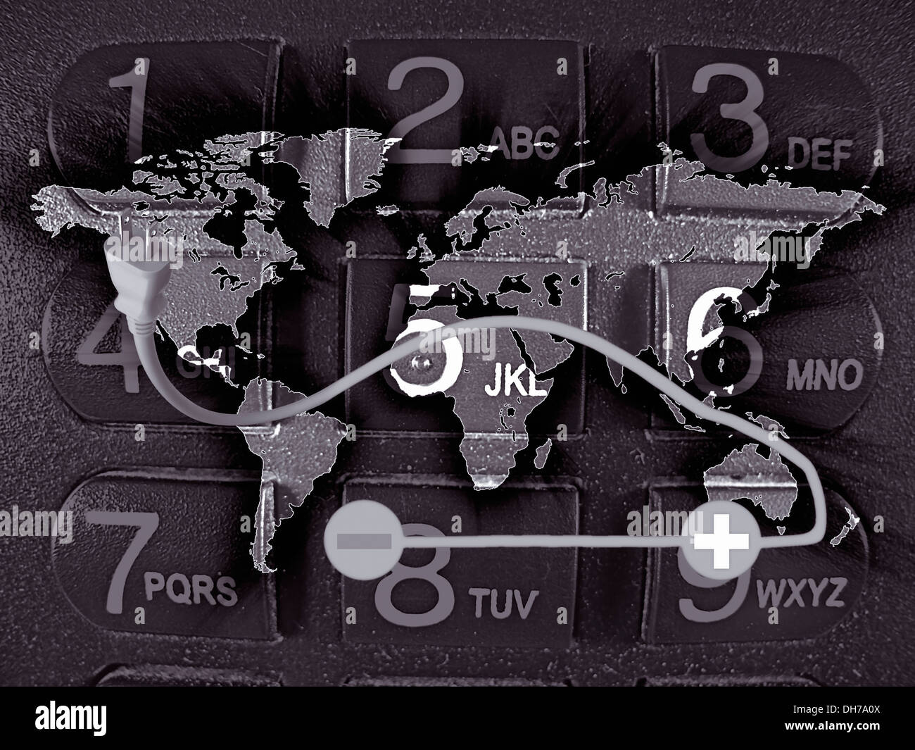 Symbol of the electric cars on World Map, Concept Stock Photo - Alamy