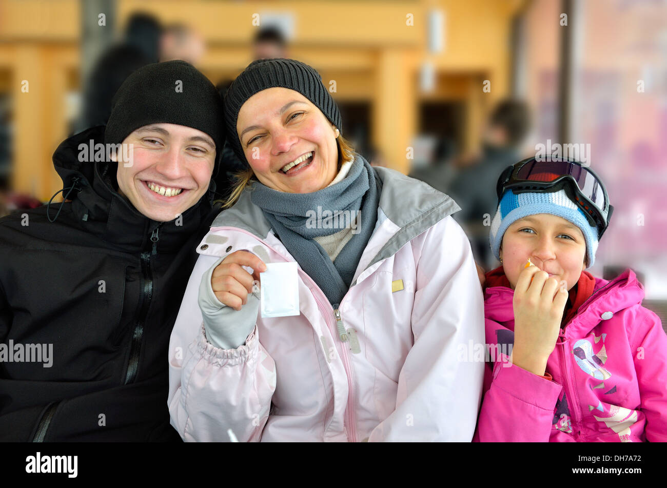 Family skis hi-res stock photography and images - Alamy