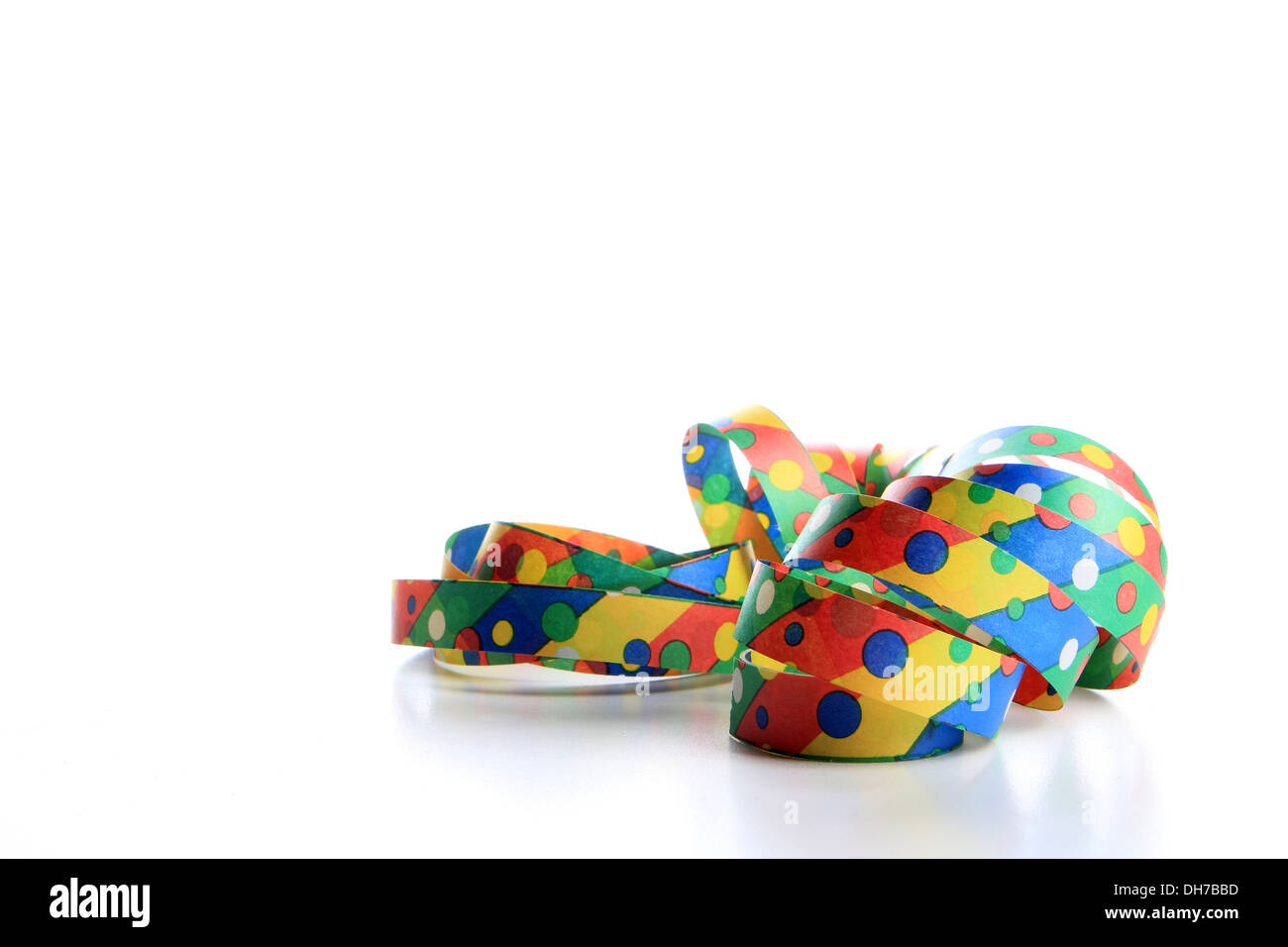 streamers and confetti as decoration for parties Stock Photo - Alamy