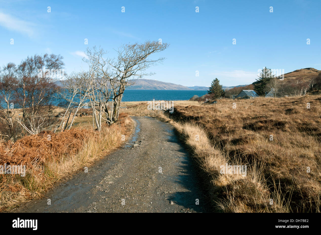 Skye and the Sound of Sleat, from near the road end at Airor on the ...