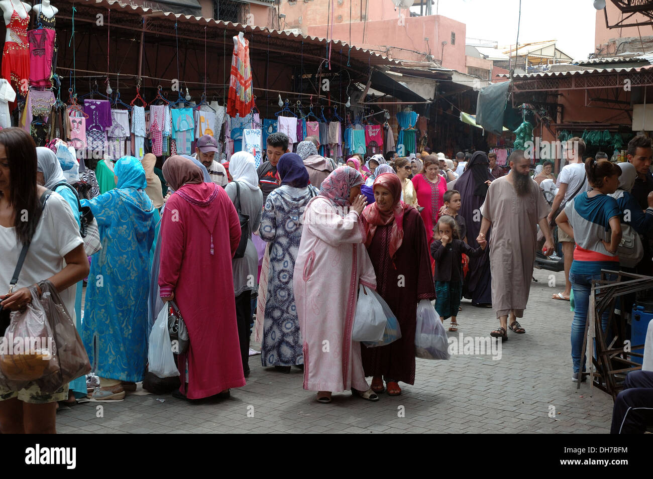 Muslim women shopping in Marrakech, Morocco Stock Photo: 62242984 - Alamy