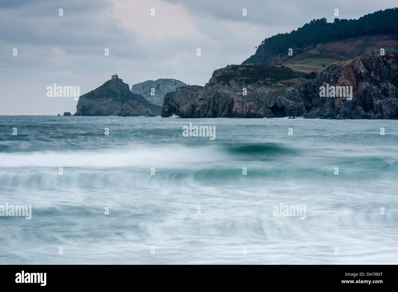 San Juan de Gaztelugatxe viewed from Bakio, Biscay, Basque Country ...