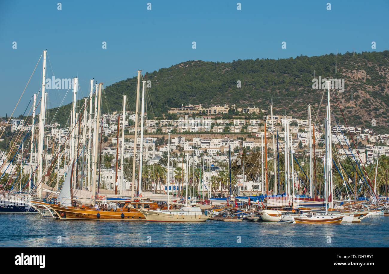 The harbor of Bodrum Turkey Stock Photo - Alamy