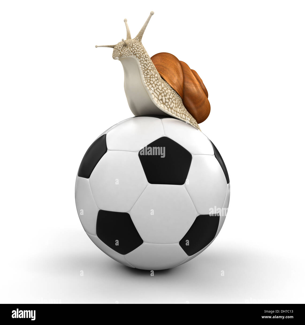 Snail and Football (clipping path included Stock Photo - Alamy