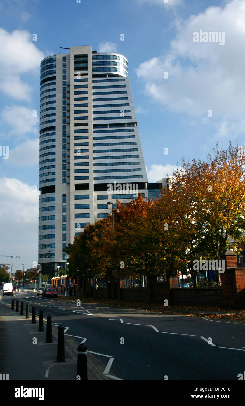Leeds City Centre Development showing Bridgewater landmark building in ...