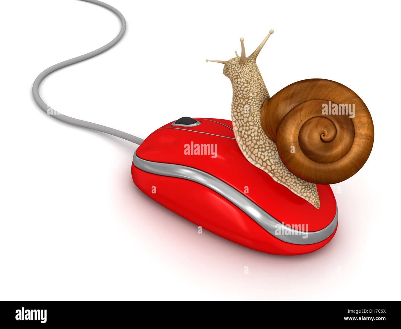 Snail and Computer Mouse (clipping path included Stock Photo - Alamy