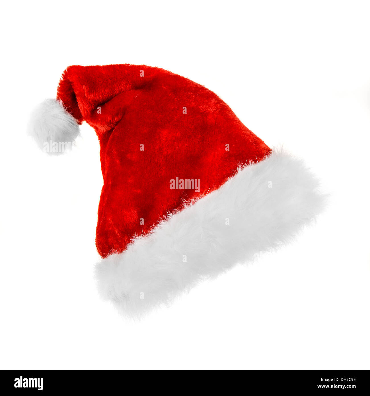 Santa claus red hat on white background Stock Photo - Alamy