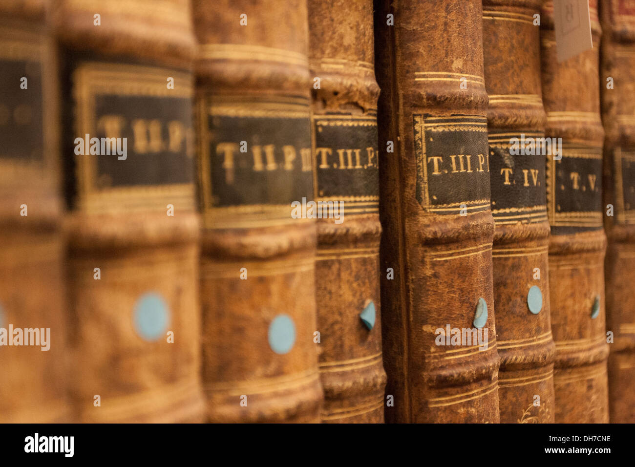 Old and historical books classified in the library situated inside ...