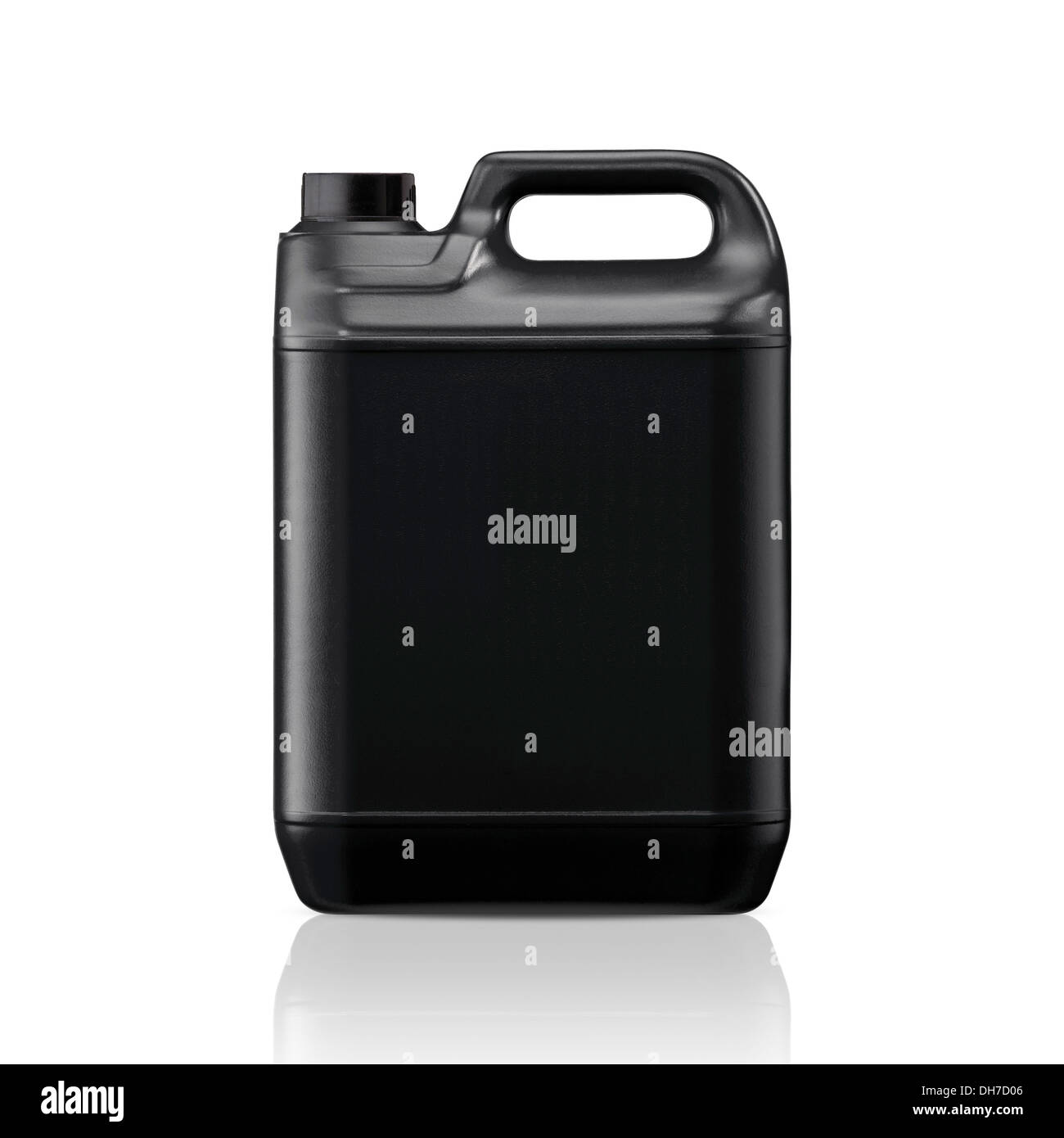 Black plastic gallon, jerry can isolated on a white background. (with ...