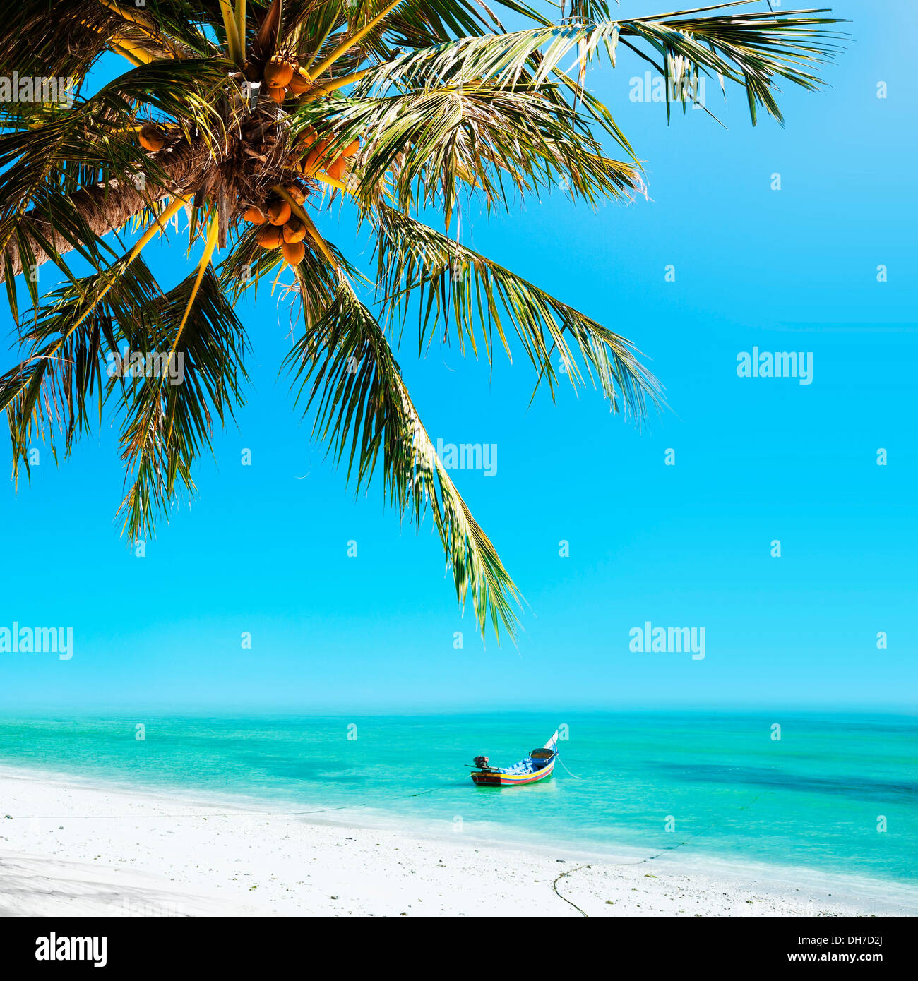 View of a tropical beach Stock Photo - Alamy