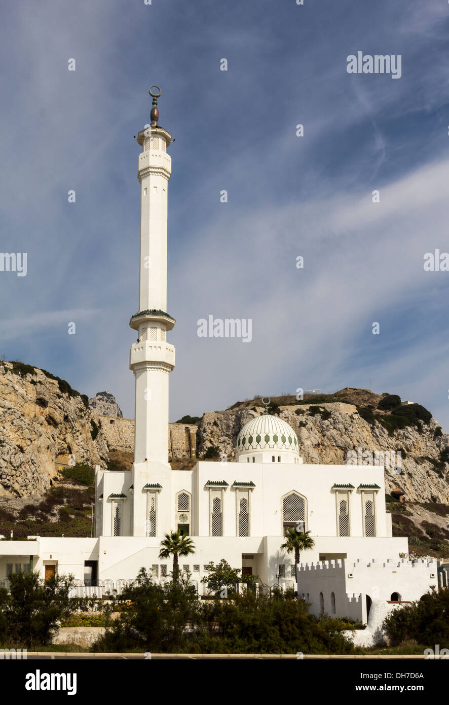 EUROPA POINT GIBRALTAR AND THE MOSQUE OF THE TWO HOLY CUSTODIANS WITH ...