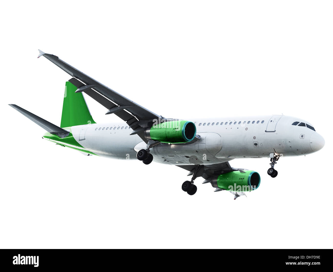 Real jet aircraft isolated on white background Stock Photo - Alamy