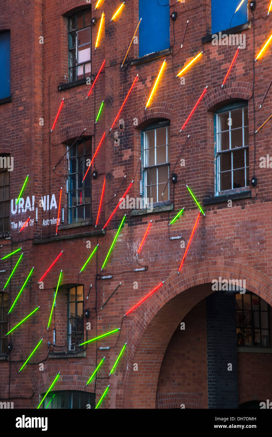 Neon Decorated Facade of Part of OXO Tower Building Stock Photo - Alamy