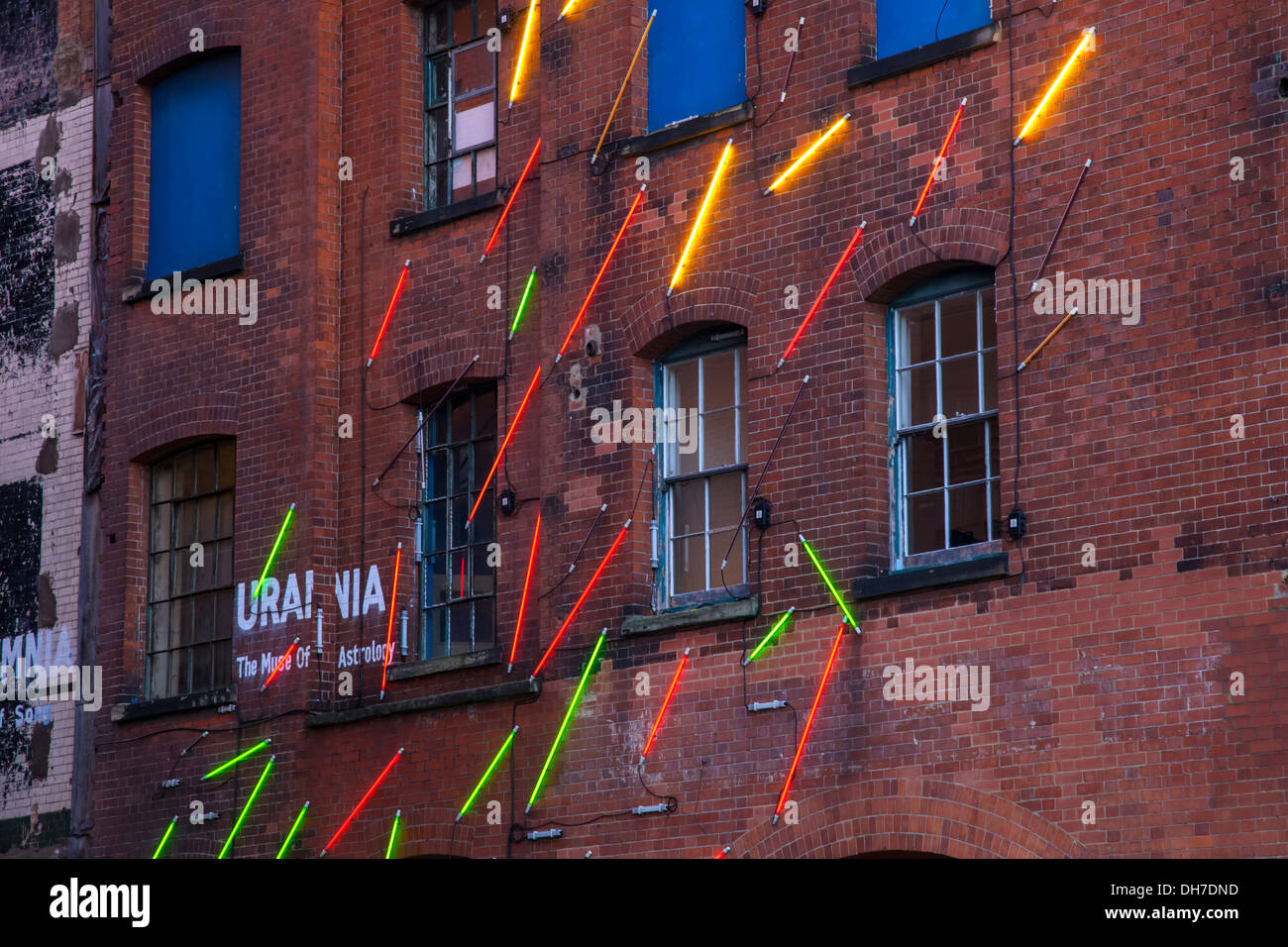 Neon Decorated Facade of Part of OXO Tower Building Stock Photo - Alamy