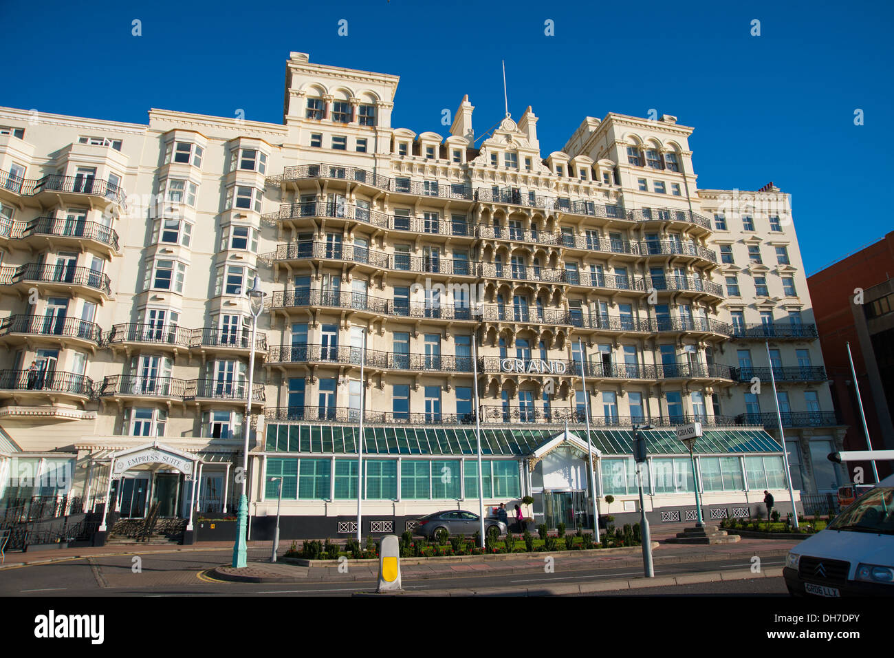 Grand Hotel exterior Brighton seafront UK Stock Photo - Alamy