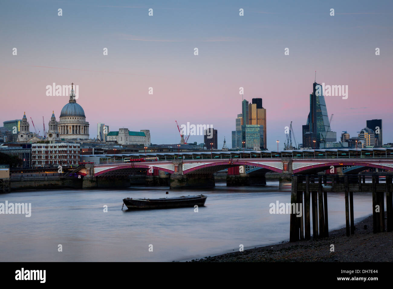 London Skyline at Dusk Stock Photo - Alamy