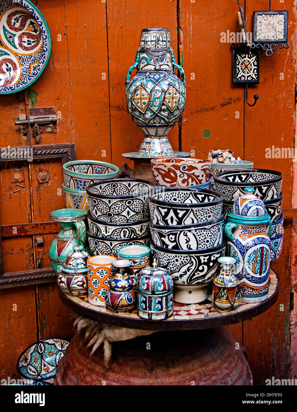 Antique Shop Marrakesh Morocco Medina Souk Market Stock Photo - Alamy