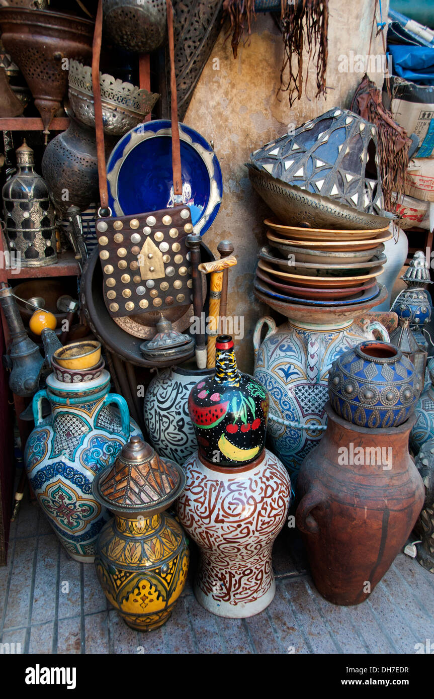 Antique Shop Marrakesh Morocco Medina Souk Market Stock Photo - Alamy