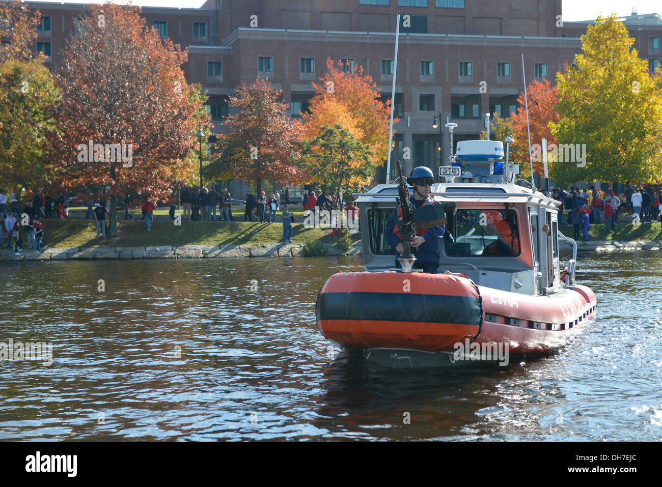 Coast Guard Station Boston crews patrol the Charles River in Boston ...