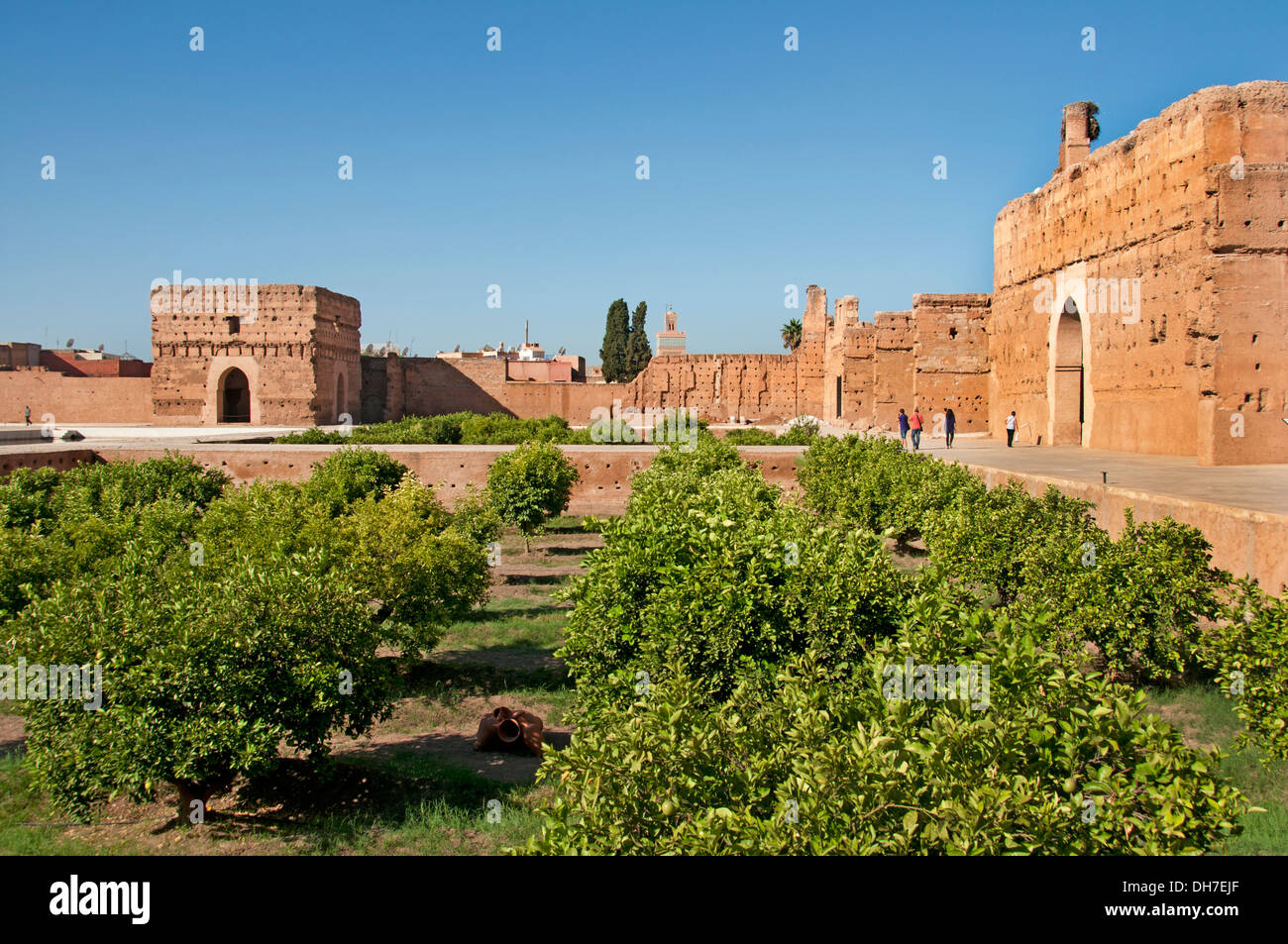 Marrakesh Morocco El Badi Palace commissioned by the Saadian Sultan ...