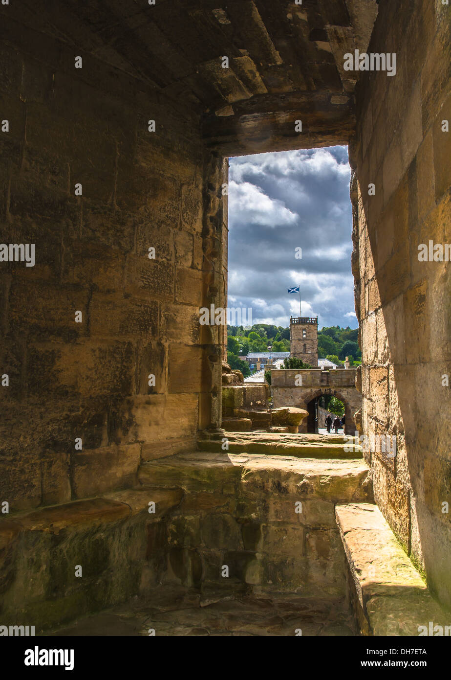 View Through Window On Linlithgow Palace In Scotland Stock Photo - Alamy