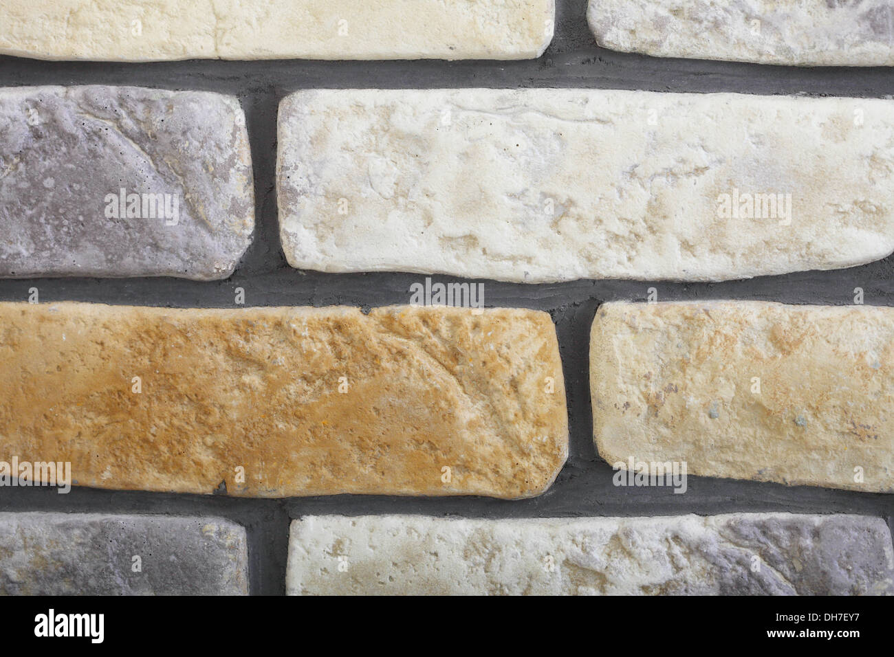 Renovation at home wall clinker tile brick as background texture Stock ...