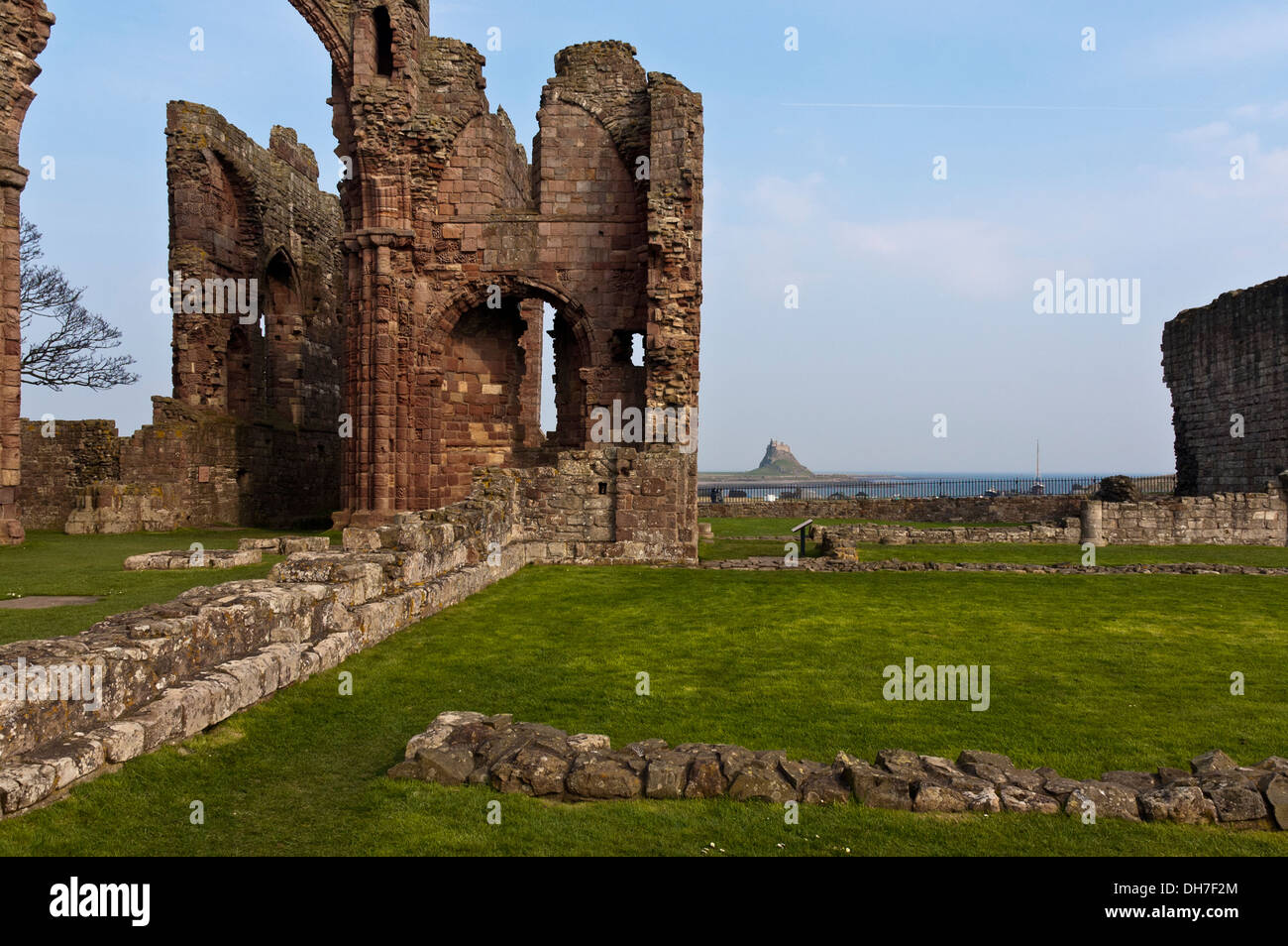 Lindisfarne Priory on Holy Island, Northumberland, UK Stock Photo - Alamy