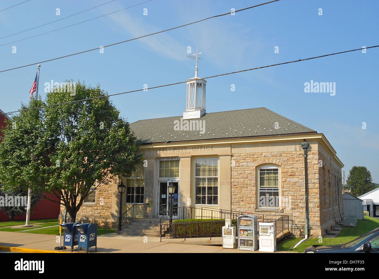 The Hamburg Post Office, located in the Hamburg Historic District, was ...