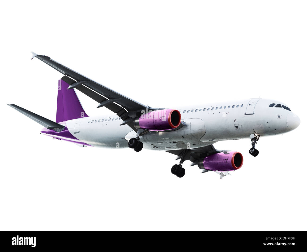 Real jet aircraft isolated on white background Stock Photo - Alamy