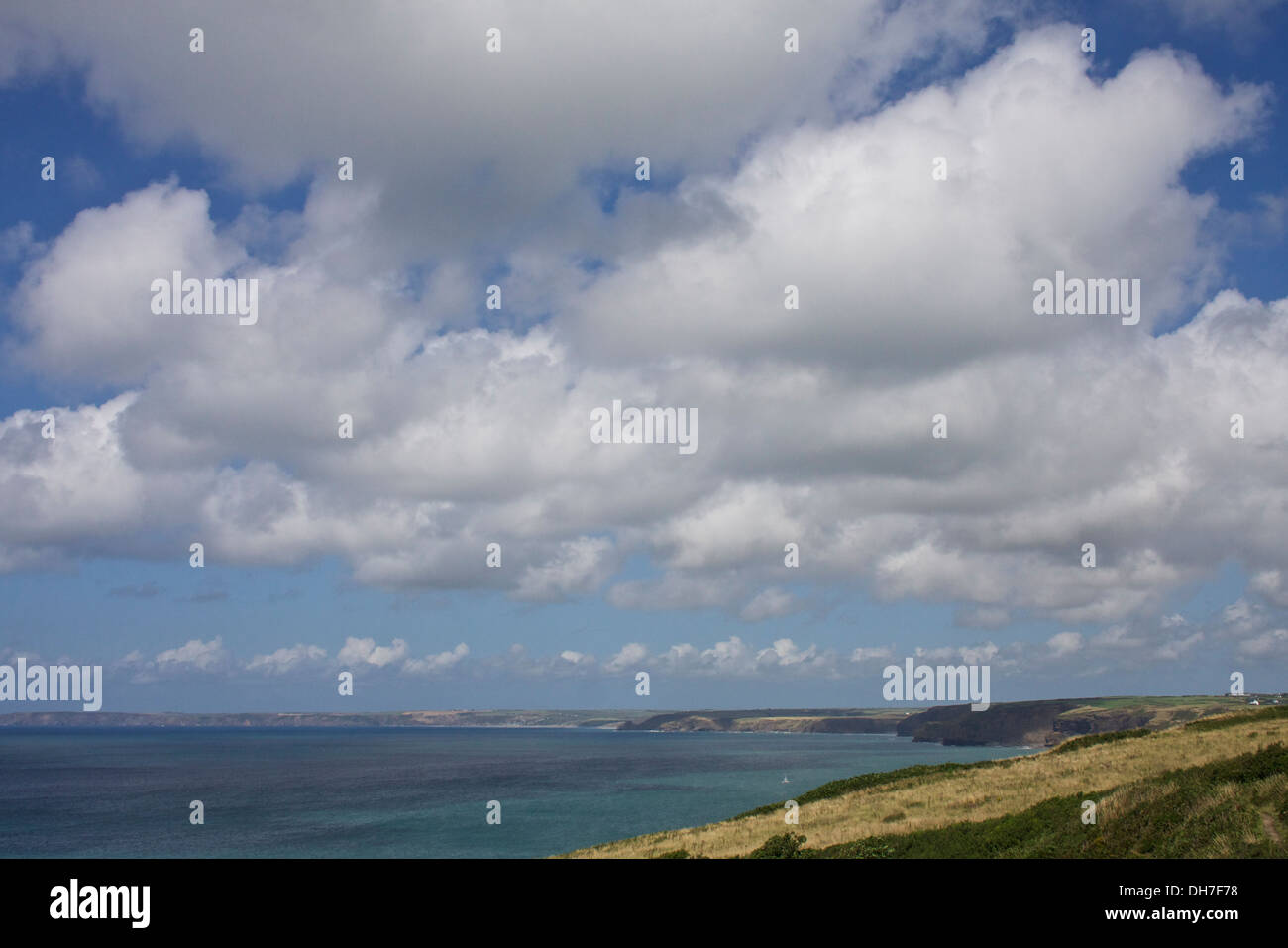 Dramatic cloud formation above cliff tops from Pembrokeshire Coastal ...