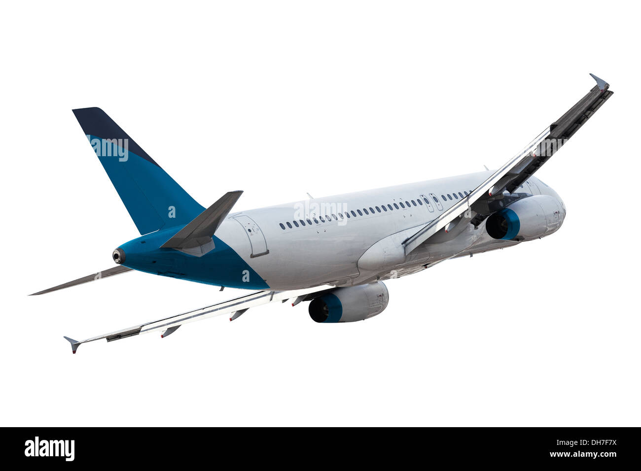 Real jet aircraft isolated on white background Stock Photo - Alamy