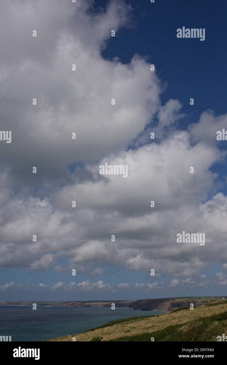 Dramatic cloud formation above cliff tops from Pembrokeshire Coastal ...